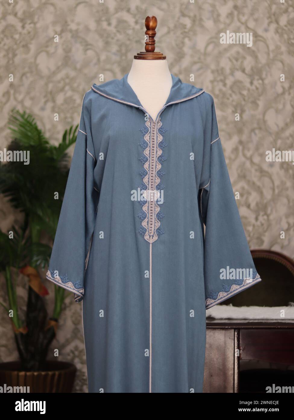 Traditional Moroccan djellaba, hand-stitched Stock Photo - Alamy