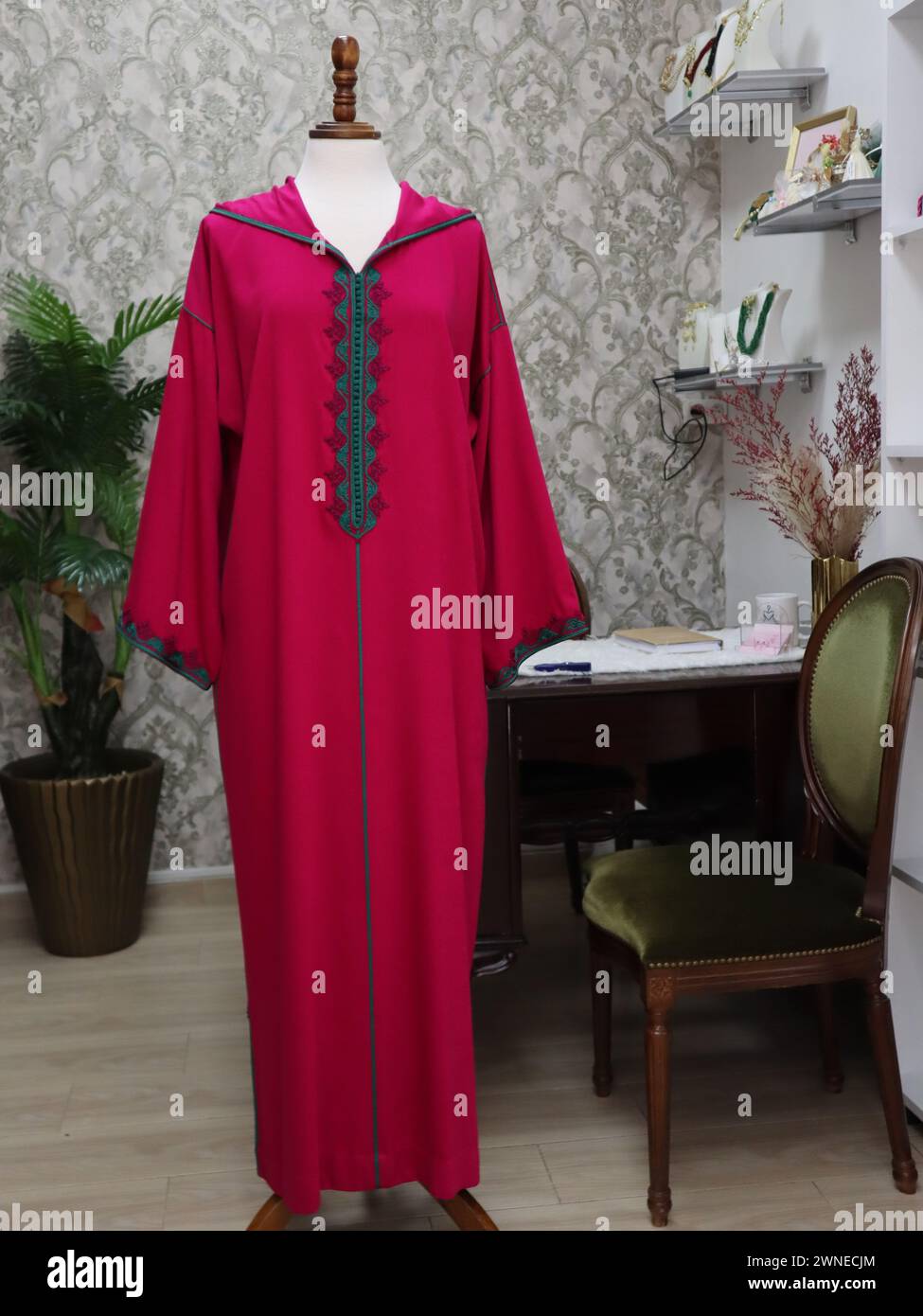 Traditional Moroccan djellaba, hand-stitched Stock Photo - Alamy