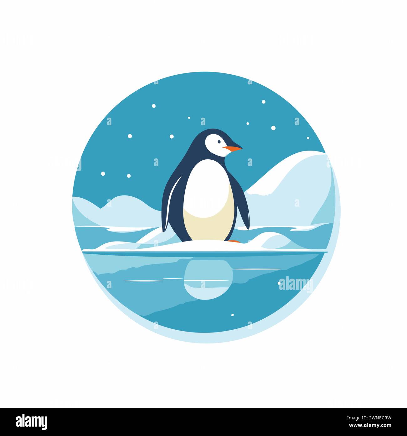 Iceberg blue antarctica penguin Stock Vector Images - Alamy