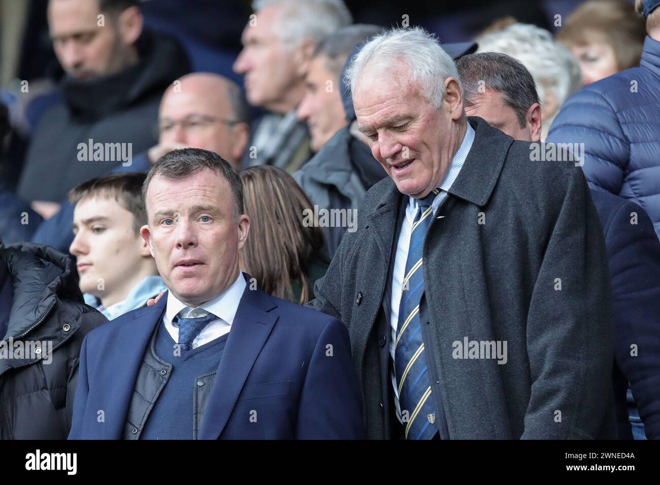 Managing director of Leeds United Angus Kinnear and former player Eddie ...