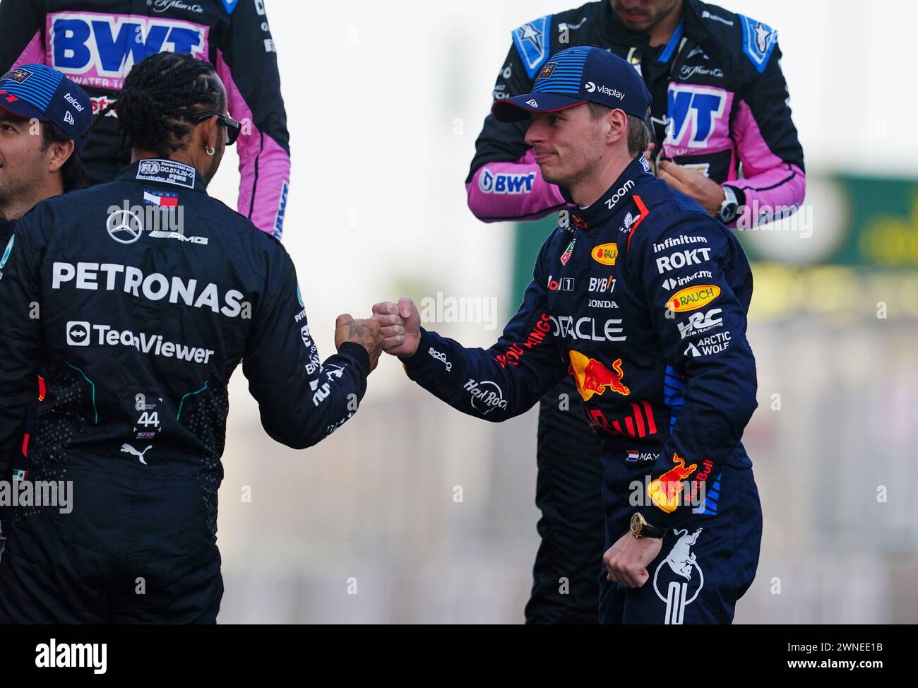 Lewis hamilton max verstappen 2024 hi-res stock photography and images ...