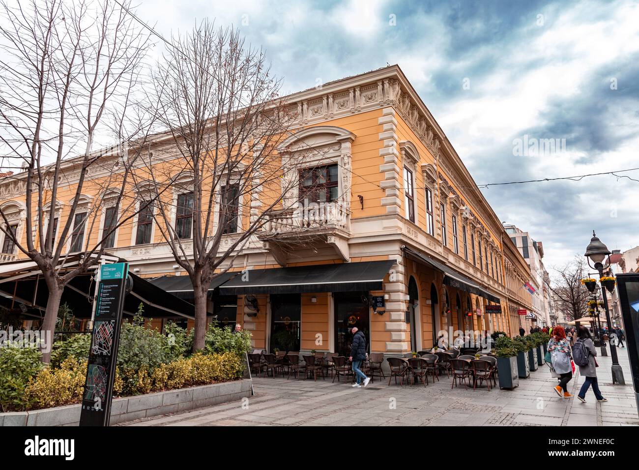 Belgrade, Serbia - 8 FEB 2024: Knez Mihailova Street is the main ...