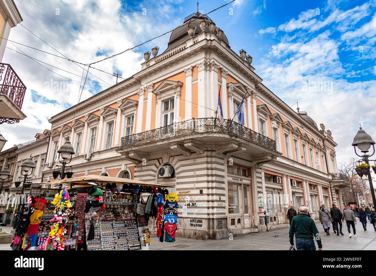 Belgrade, Serbia - 8 FEB 2024: Knez Mihailova Street is the main ...