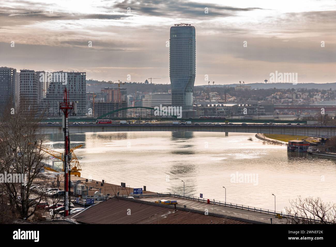 Belgrade, Serbia - 8 FEB 2024: Belgrade Waterfront is an urban renewal ...