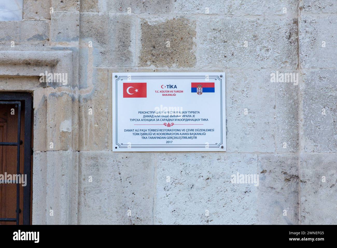 Belgrade, Serbia - 8 FEB 2024: The turbeh, monumental tomb of Damat Ali ...