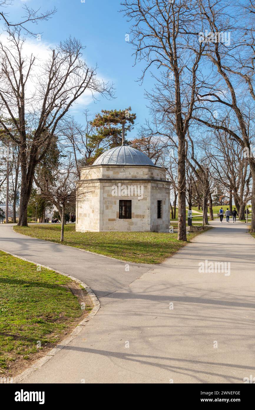 Belgrade, Serbia - 8 FEB 2024: The turbeh, monumental tomb of Damat Ali ...