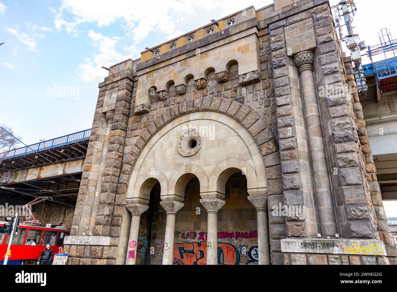 Belgrade, Serbia - 8 FEB 2024: Branko's Bridge is the second largest ...
