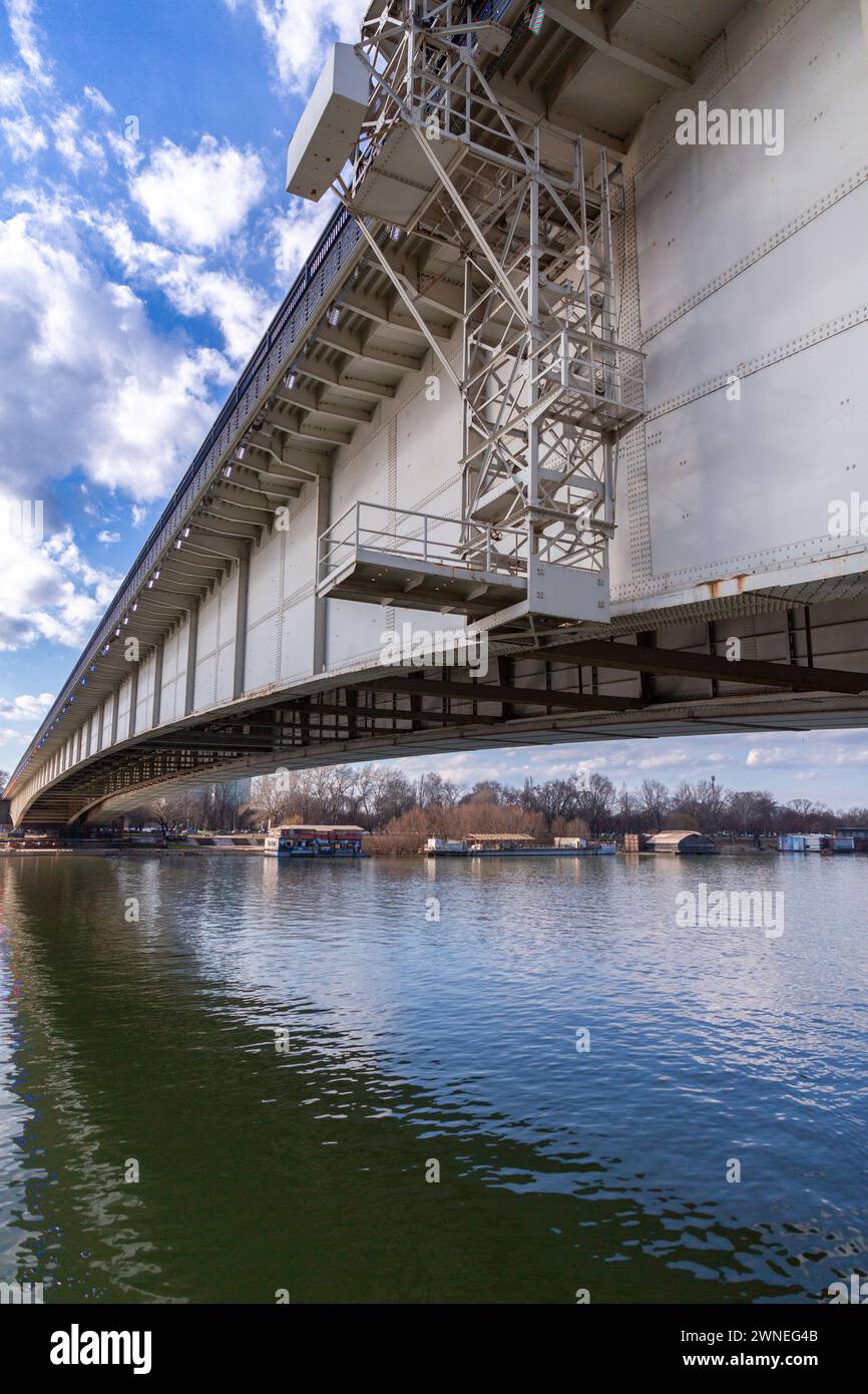Belgrade, Serbia - 8 FEB 2024: Branko's Bridge is the second largest ...