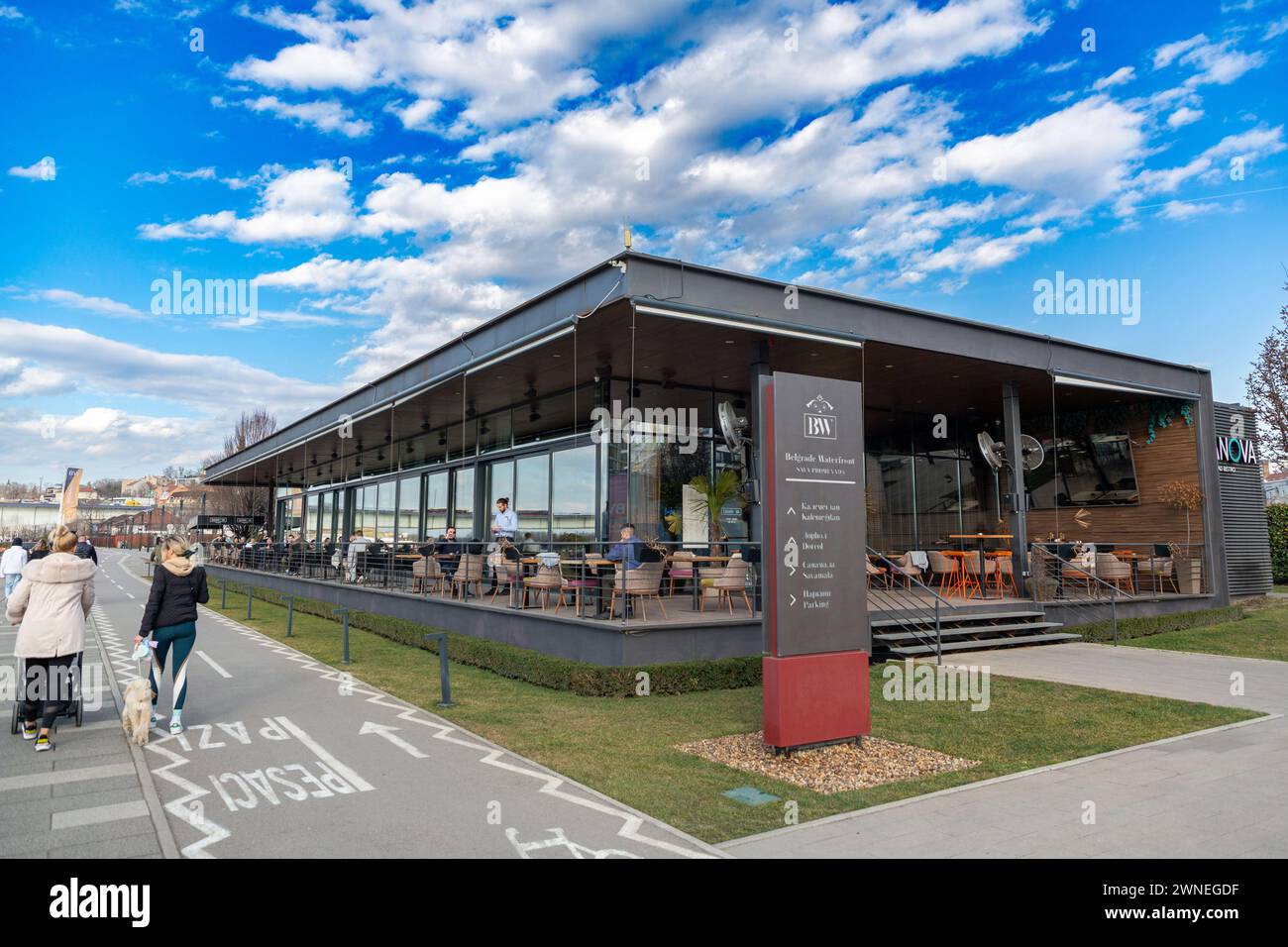 Belgrade, Serbia - 8 FEB 2024: Belgrade Waterfront is an urban renewal ...