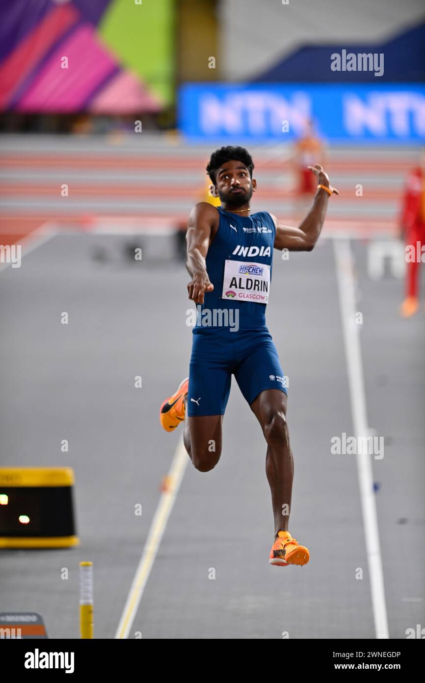 Glasgow, UK. 02nd Mar, 2024. Glasgow Scotland :2–3-2024: Day 2 Jeswin ...