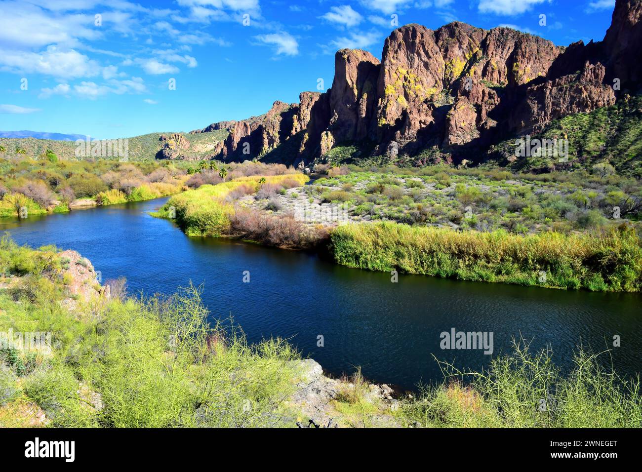 Salt River Arizona recreation area, Desert Mountains, east of Phoenix ...