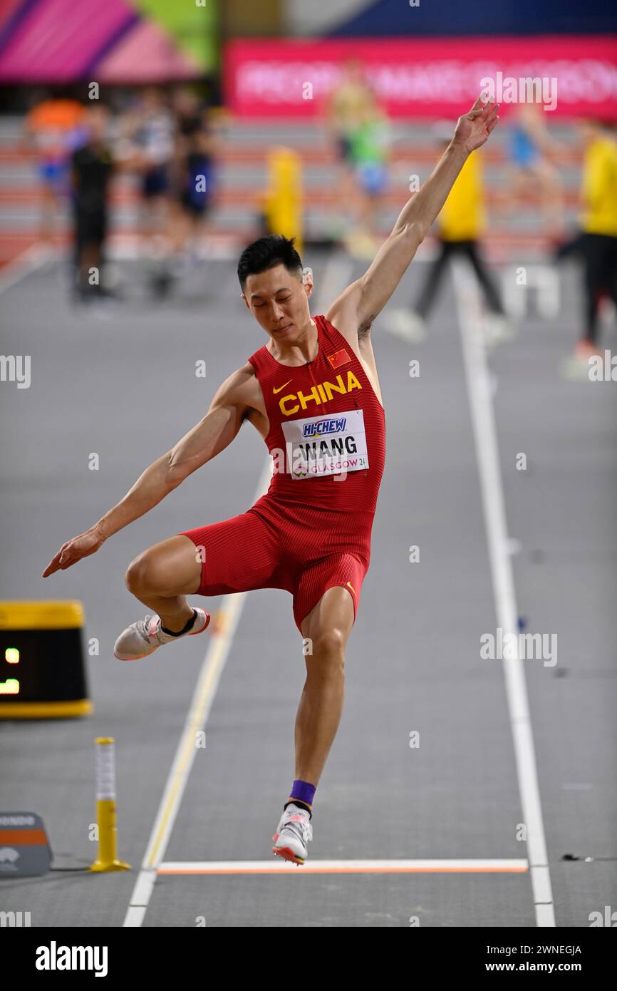 Glasgow, UK. 02nd Mar, 2024. Glasgow Scotland :2–3-2024: Day 2 Jianan WANG CHN in Long Jump ...