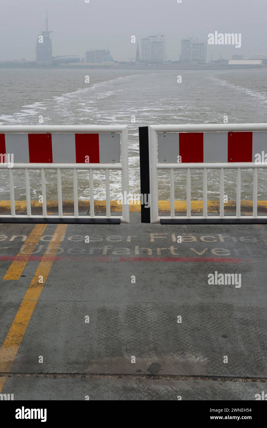 Ferry, stop barque, Bremerhaven, Germany Stock Photo - Alamy