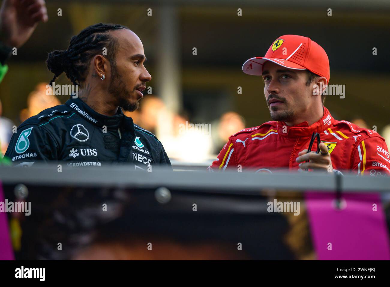 Sakhir, Bahrain. 2nd March 2024. Charles Leclerc of Scuderia Ferrari F1 ...