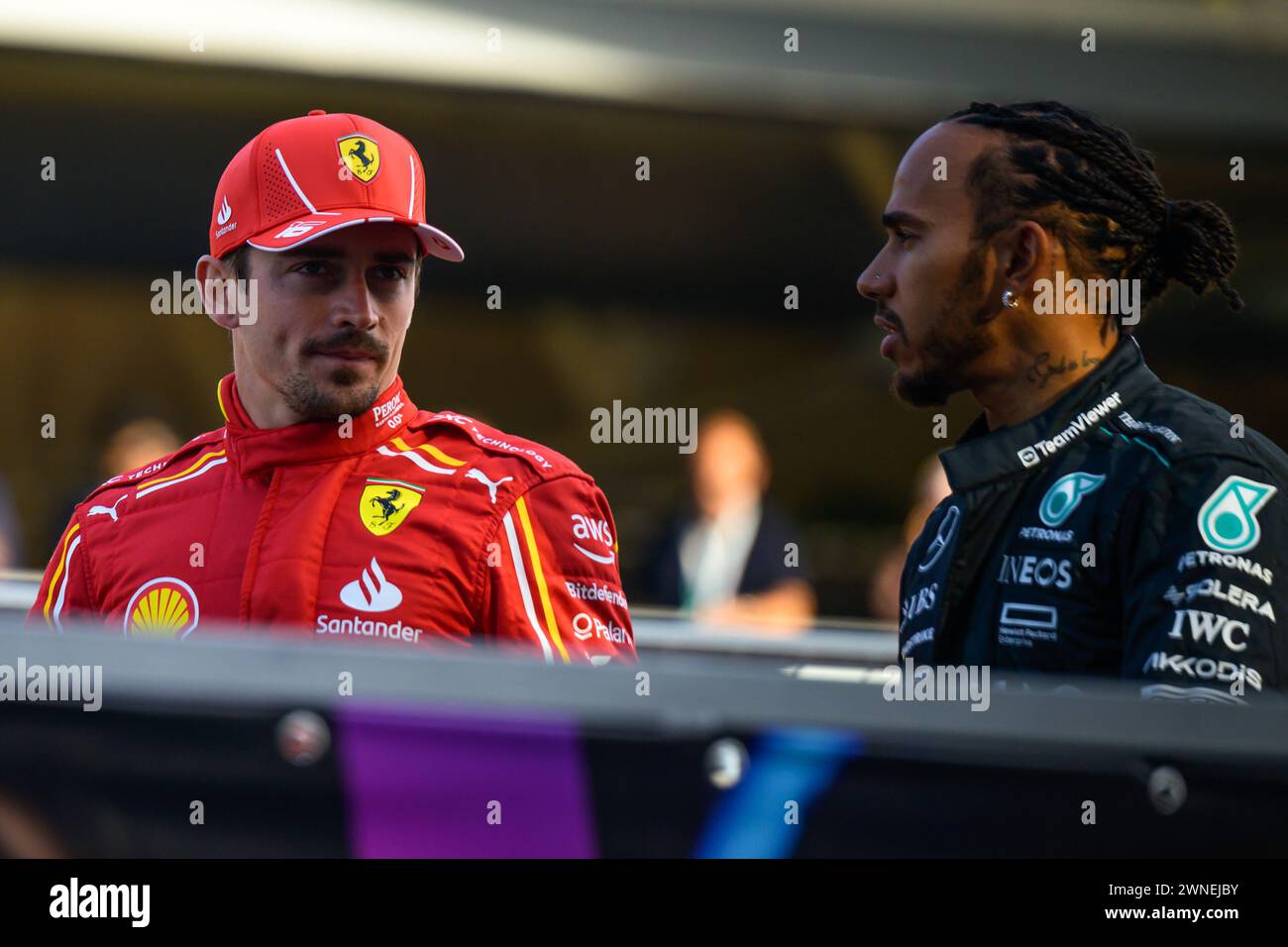 Sakhir, Bahrain. 2nd March 2024. Charles Leclerc of Scuderia Ferrari F1 ...