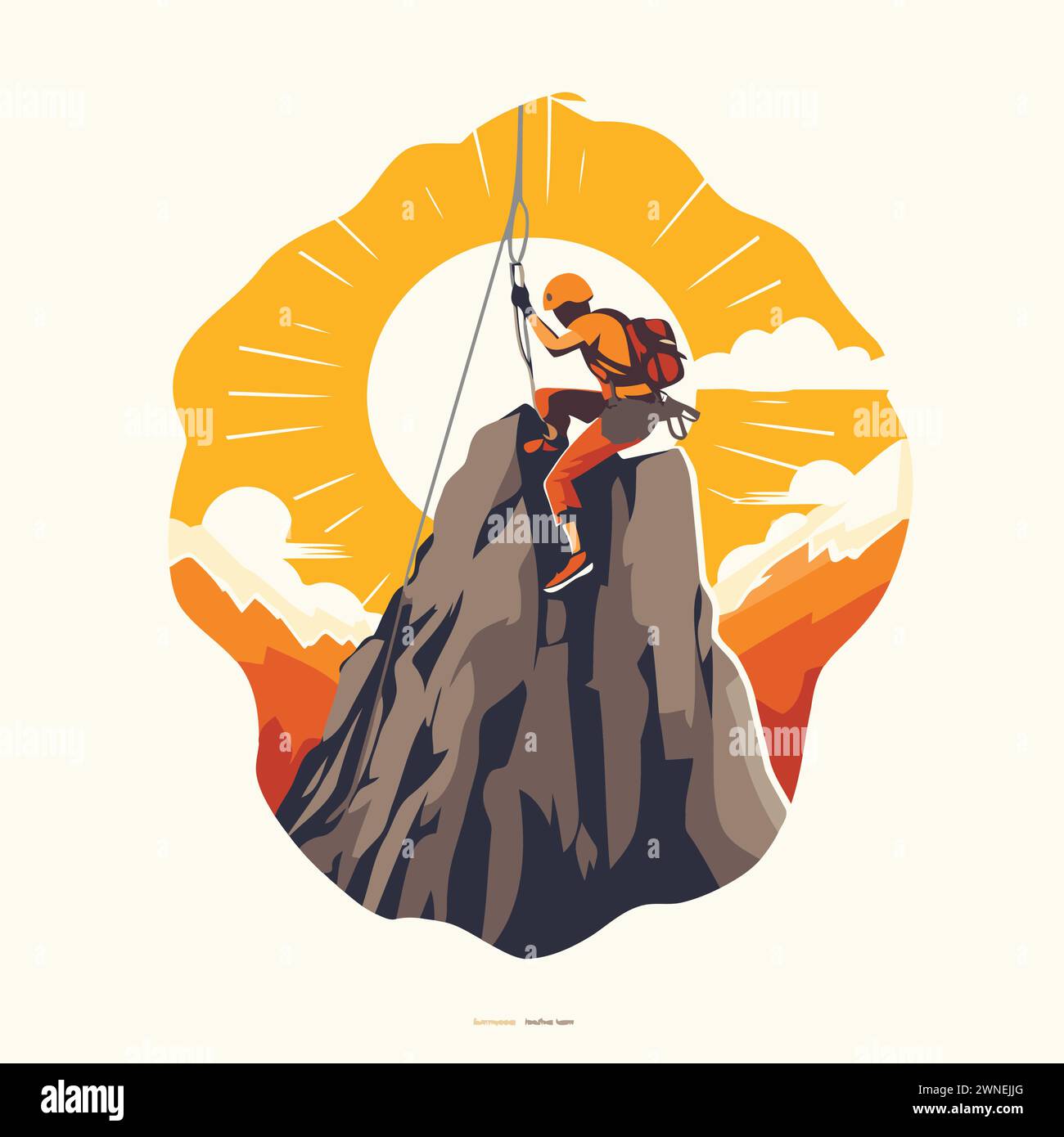 Climber on top Stock Vector Images - Alamy