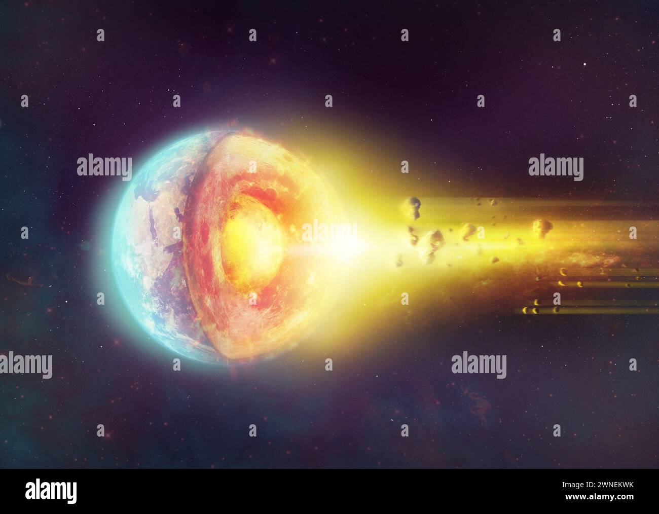 Earth mantle core crust hi-res stock photography and images - Alamy