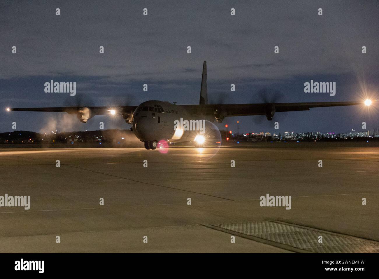 A U.S. Air Force C-130J Super Hercules aircraft with 36th Airlift ...