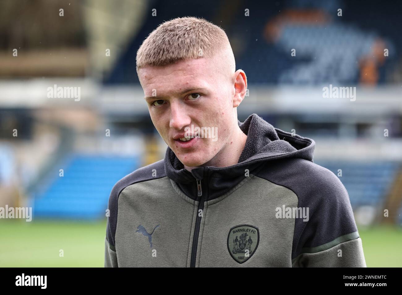 Rogan Ravenhill of Barnsley arrives during the Sky Bet League 1 match ...