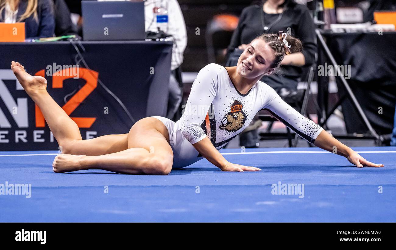 Corvallis, USA. 01st Mar, 2024. OSU's Sage Thompson placed third in ...