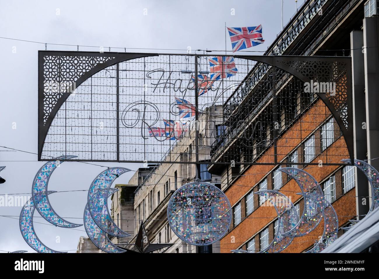Oxford Street, London, UK. 2nd Mar 2024. Lights and decorations on ...