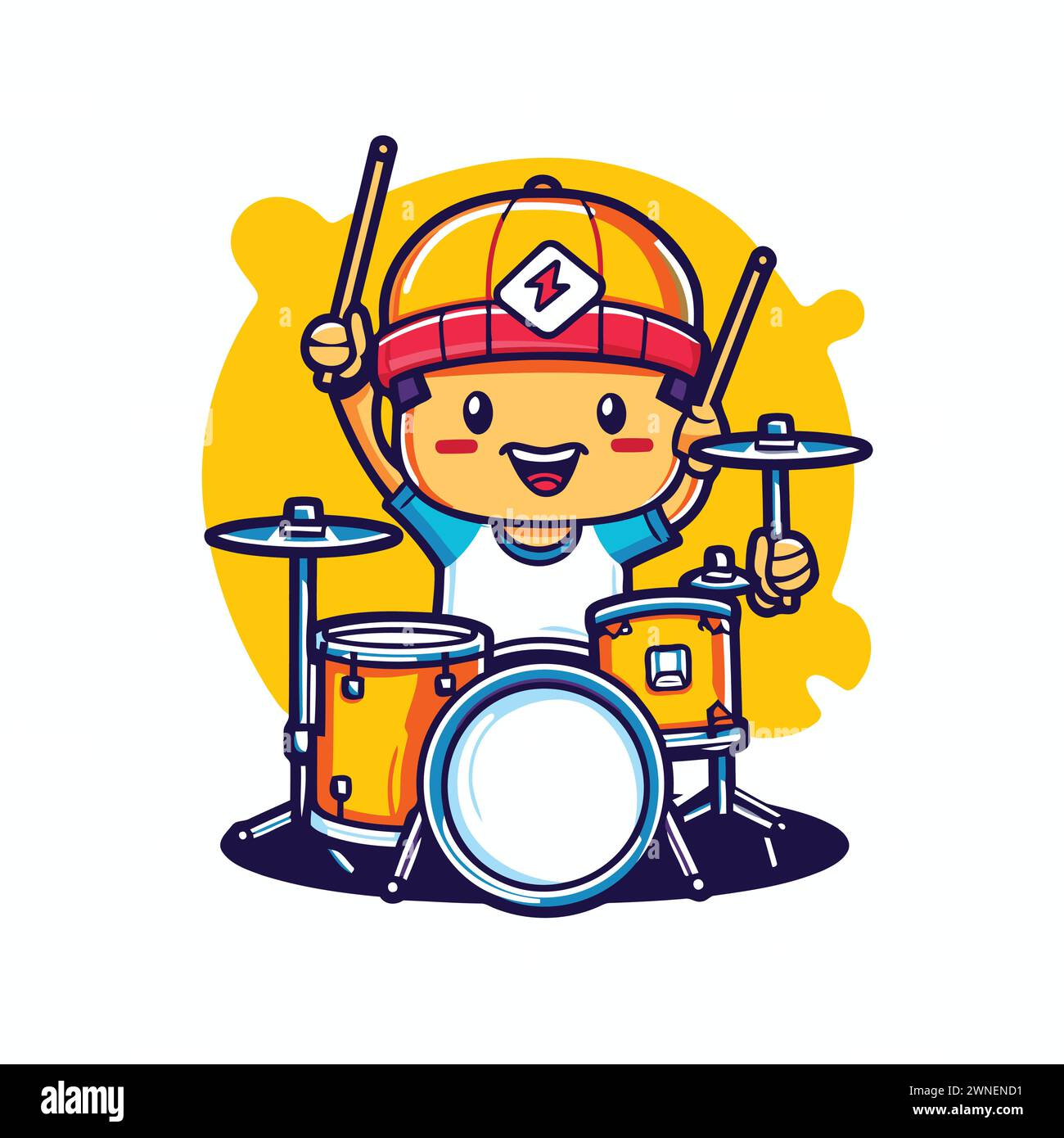 Cartoon drummer Cut Out Stock Images & Pictures - Alamy