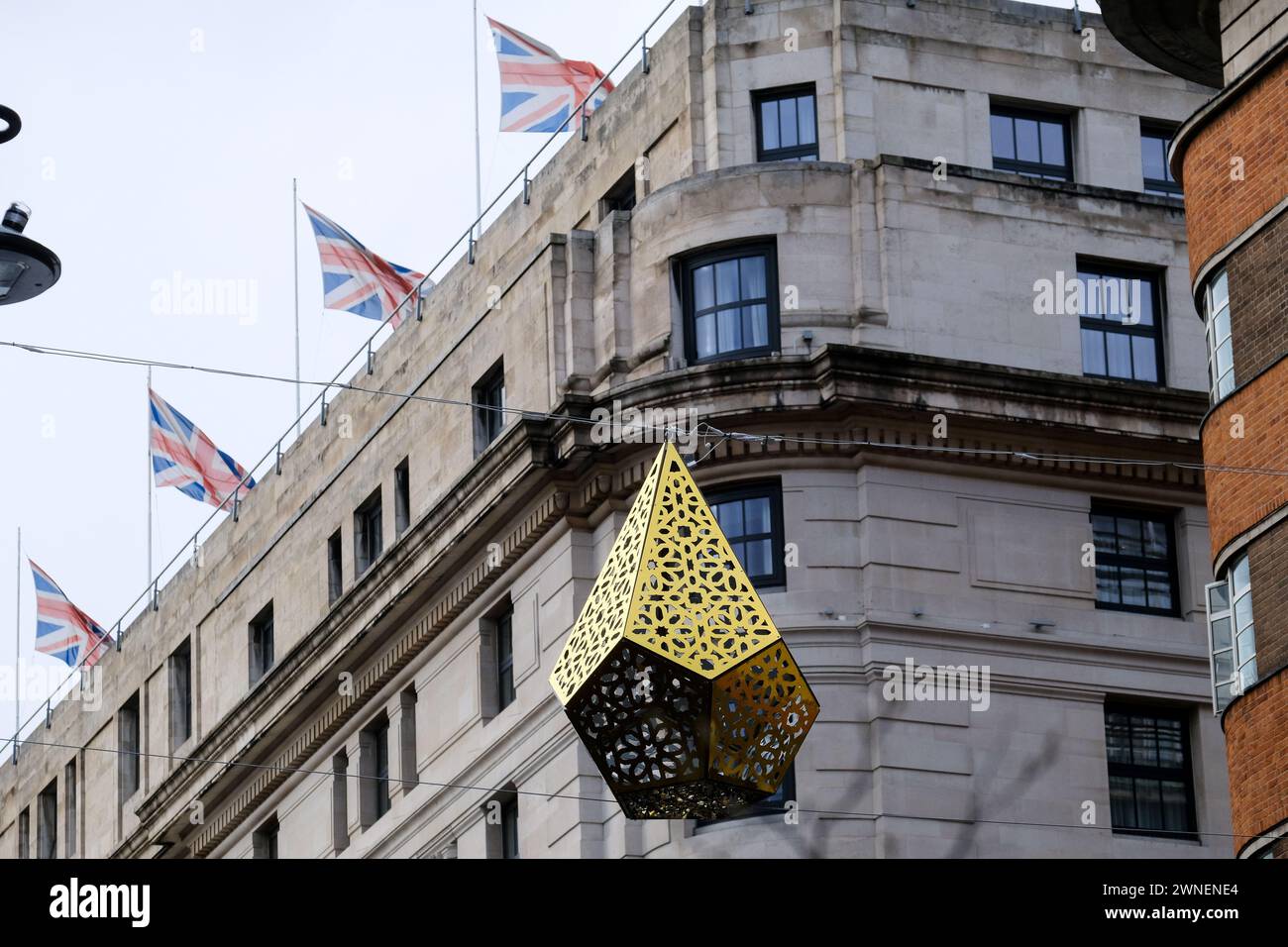 Oxford Street, London, UK. 2nd Mar 2024. Lights and decorations on ...