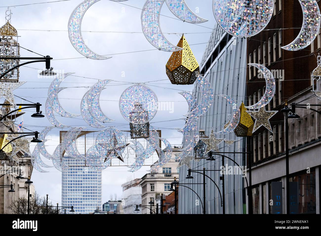 Oxford Street, London, UK. 2nd Mar 2024. Lights and decorations on ...