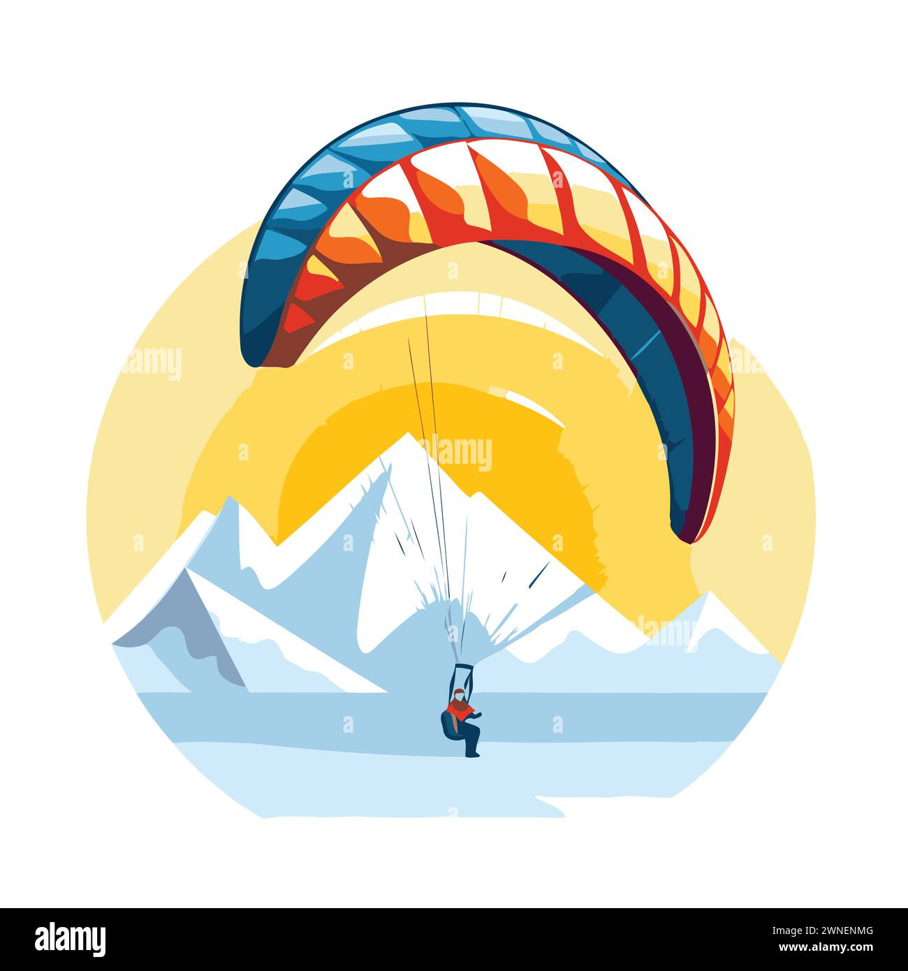 Paraglider vector vectors hi-res stock photography and images - Alamy