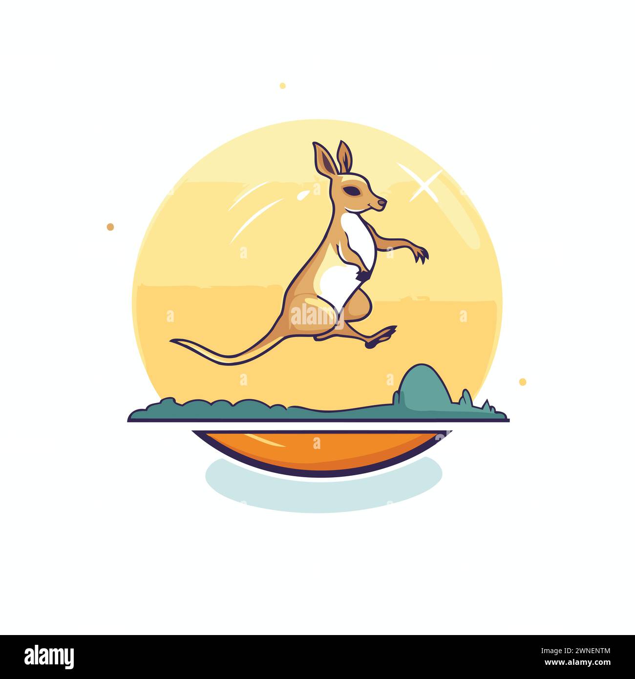 Cartoon kangaroo jumping Cut Out Stock Images & Pictures - Alamy