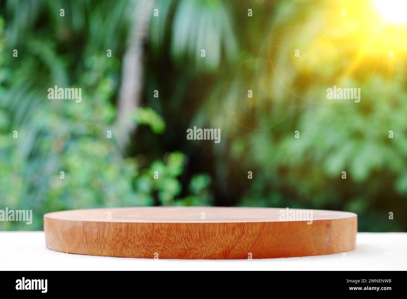 Blank round wooden product display table cylindrical round geometric ...