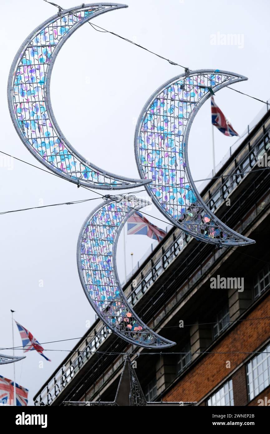 Oxford Street, London, UK. 2nd Mar 2024. Lights and decorations on ...