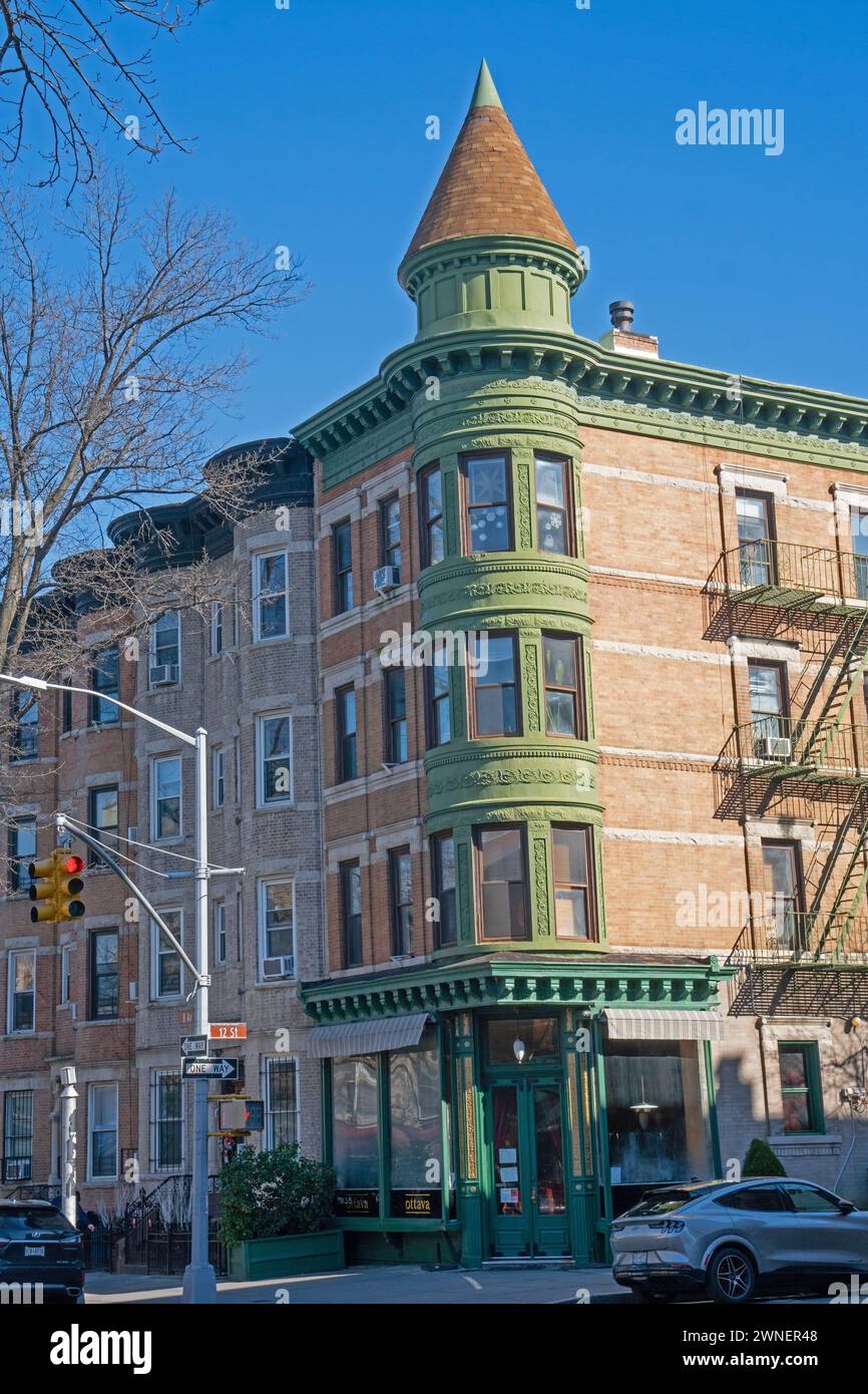 Architecture in the Park Slope neighborhood at the corner of 12th ...