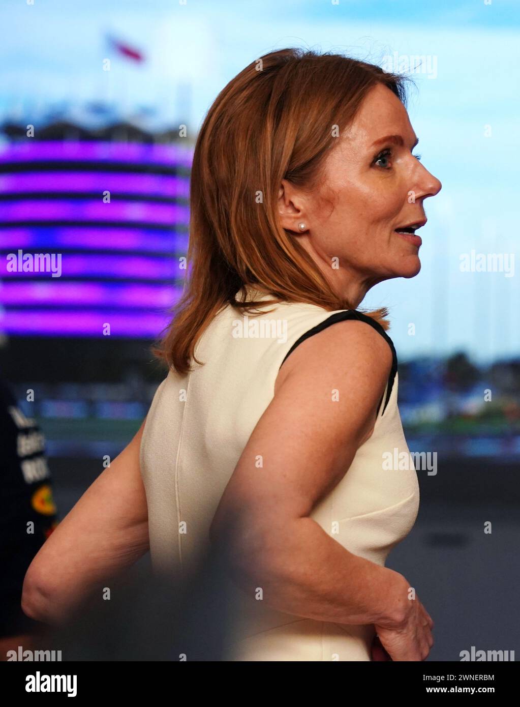 Geri Horner before the Bahrain Grand Prix at the Bahrain International ...