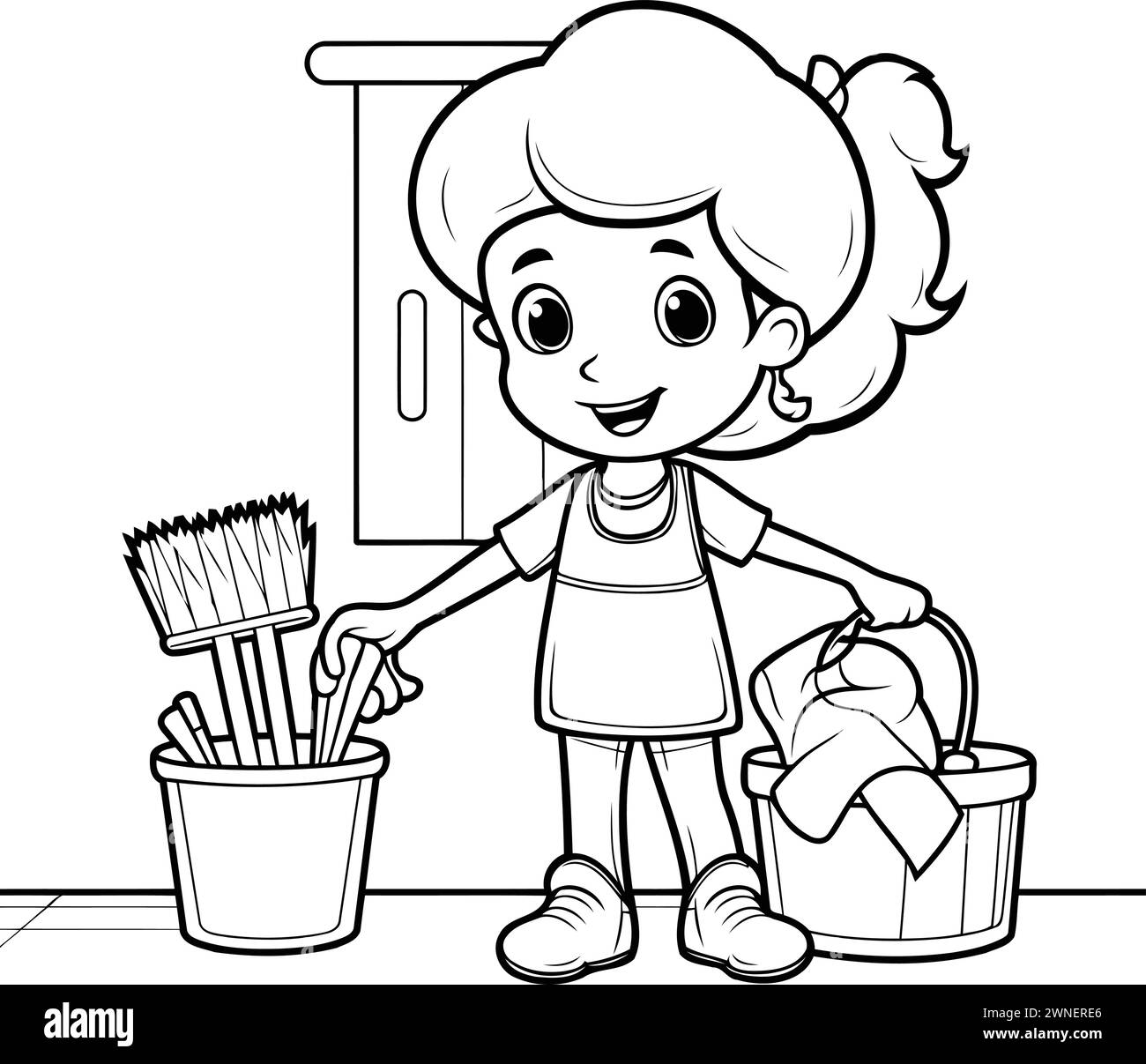 House coloring page art Black and White Stock Photos & Images - Alamy