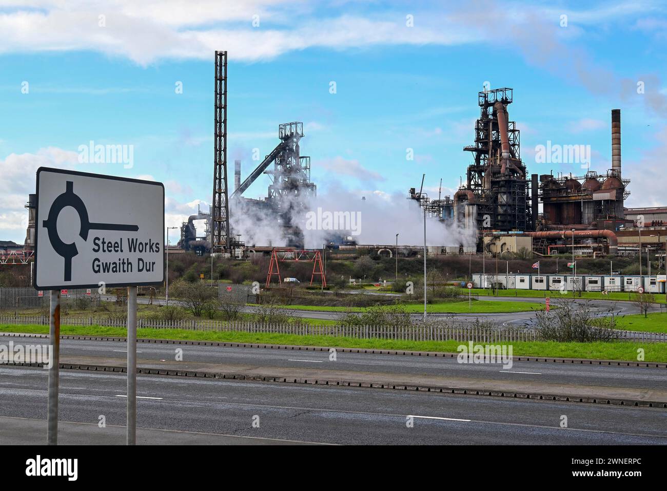 Port Talbot, Wales, UK. 2nd March 2024. UK Weather. General view of the ...