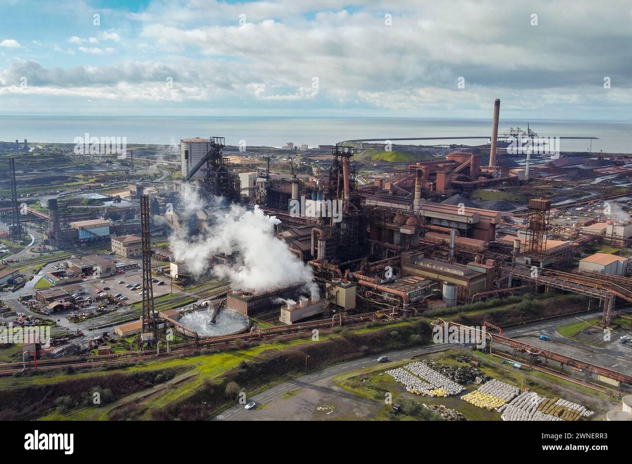 Port Talbot, Wales, UK. 2nd March 2024. UK Weather. General aerial view ...