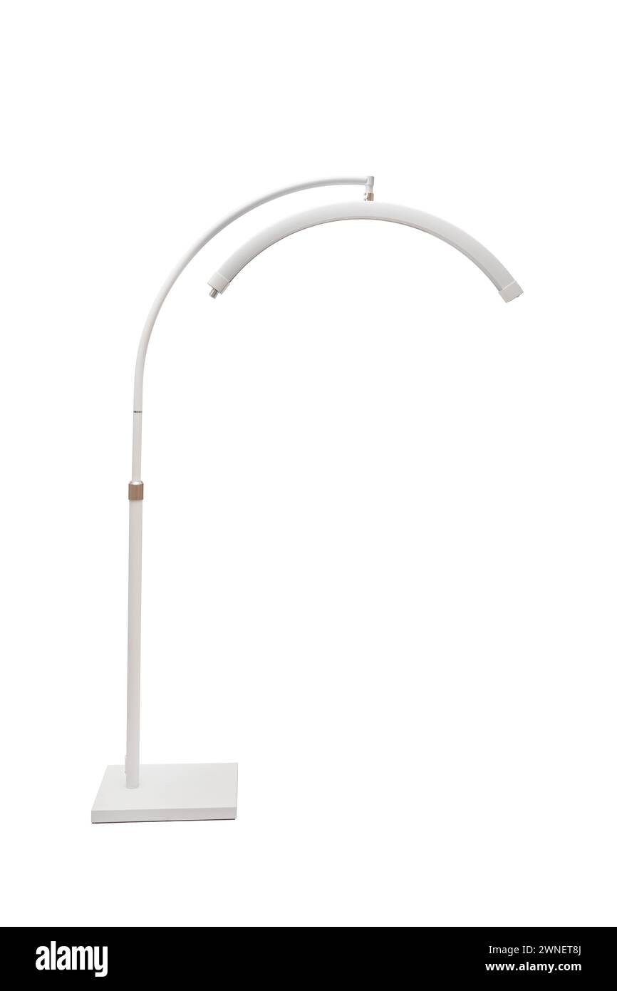 Modern LED floor lamp in the shape of a crescent. Lamp for minimalist ...
