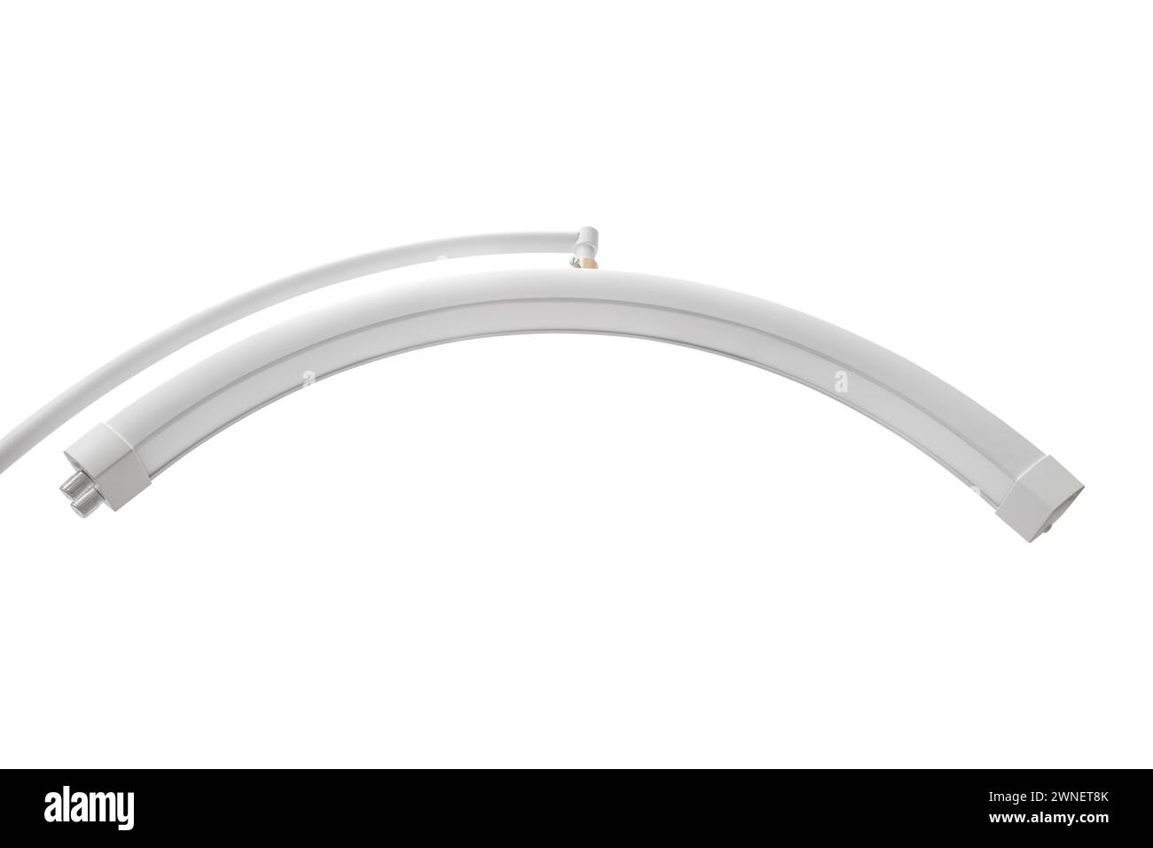 Modern LED floor lamp in the shape of a crescent. Lamp for minimalist ...