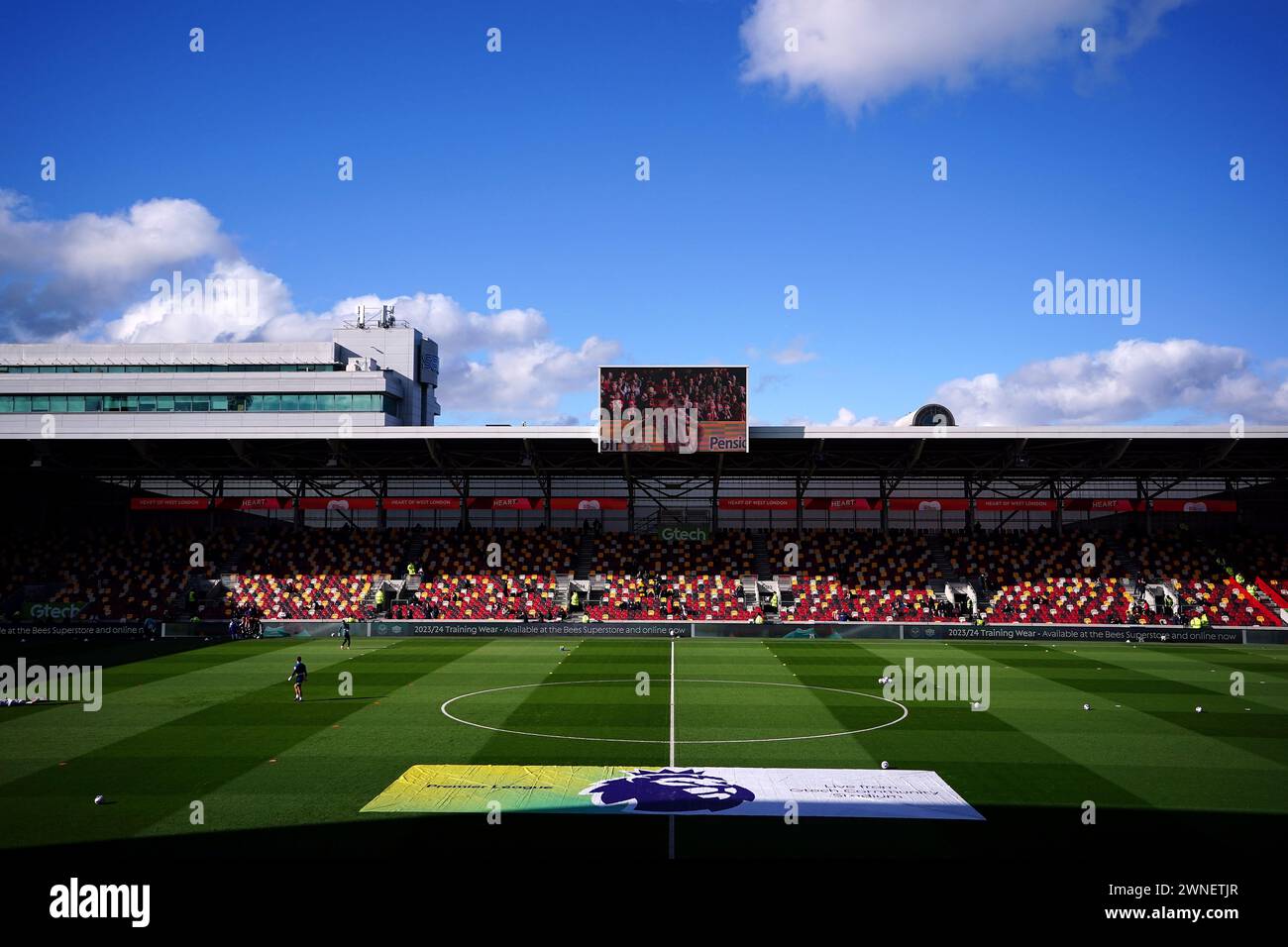 A general view inside the ground ahead of the Premier League match at ...