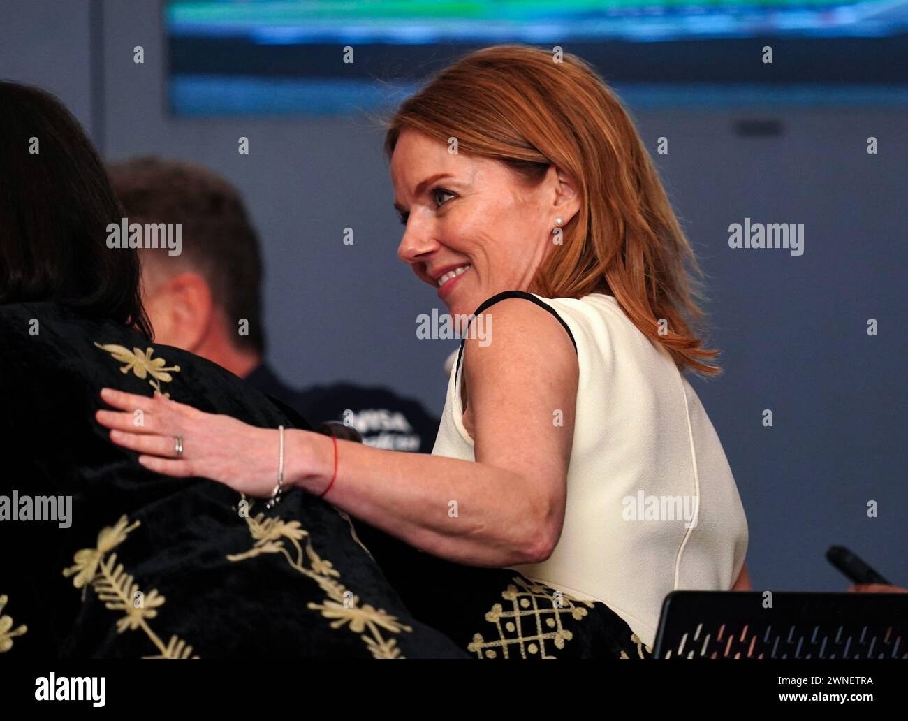 Geri Horner before the Bahrain Grand Prix at the Bahrain International ...