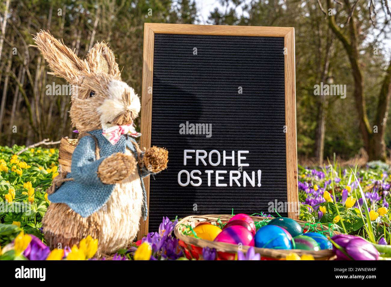 Augsburg, Bavaria, Germany - March 2, 2024: Happy Easter Greeting on a ...