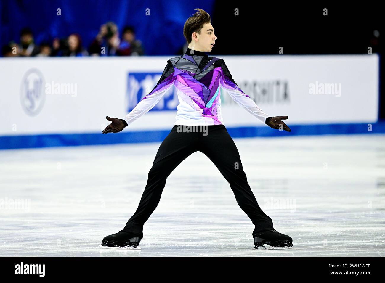 Arlet LEVANDI (EST), during Junior Men Free Skating, at the ISU World ...