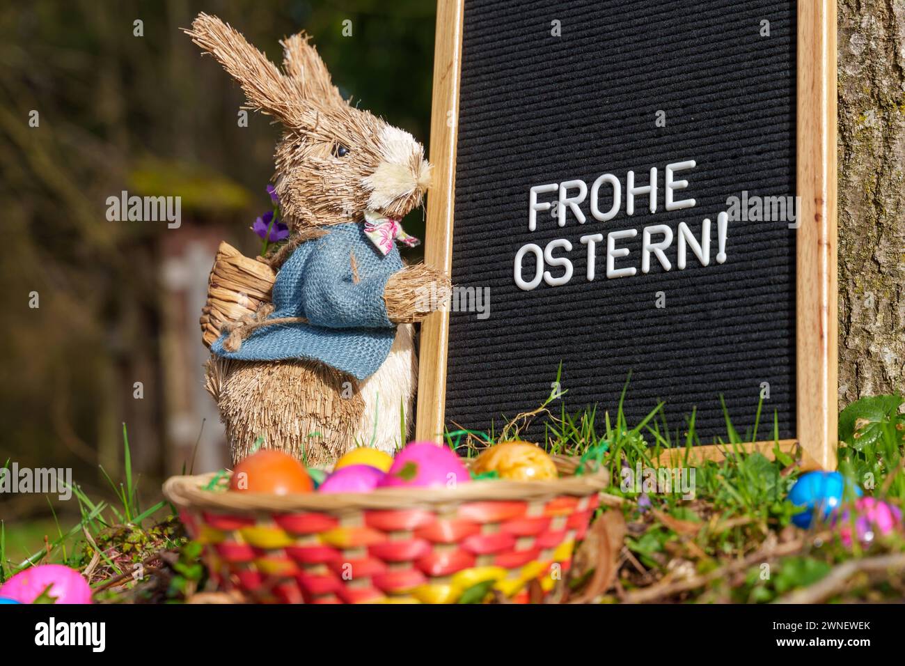 Augsburg, Bavaria, Germany - March 2, 2024: Happy Easter Greeting on a ...