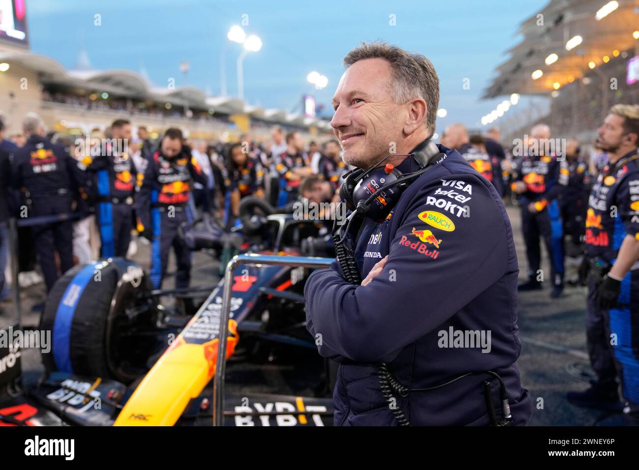 Red Bull team principal Christian Horner during the Formula One Bahrain ...