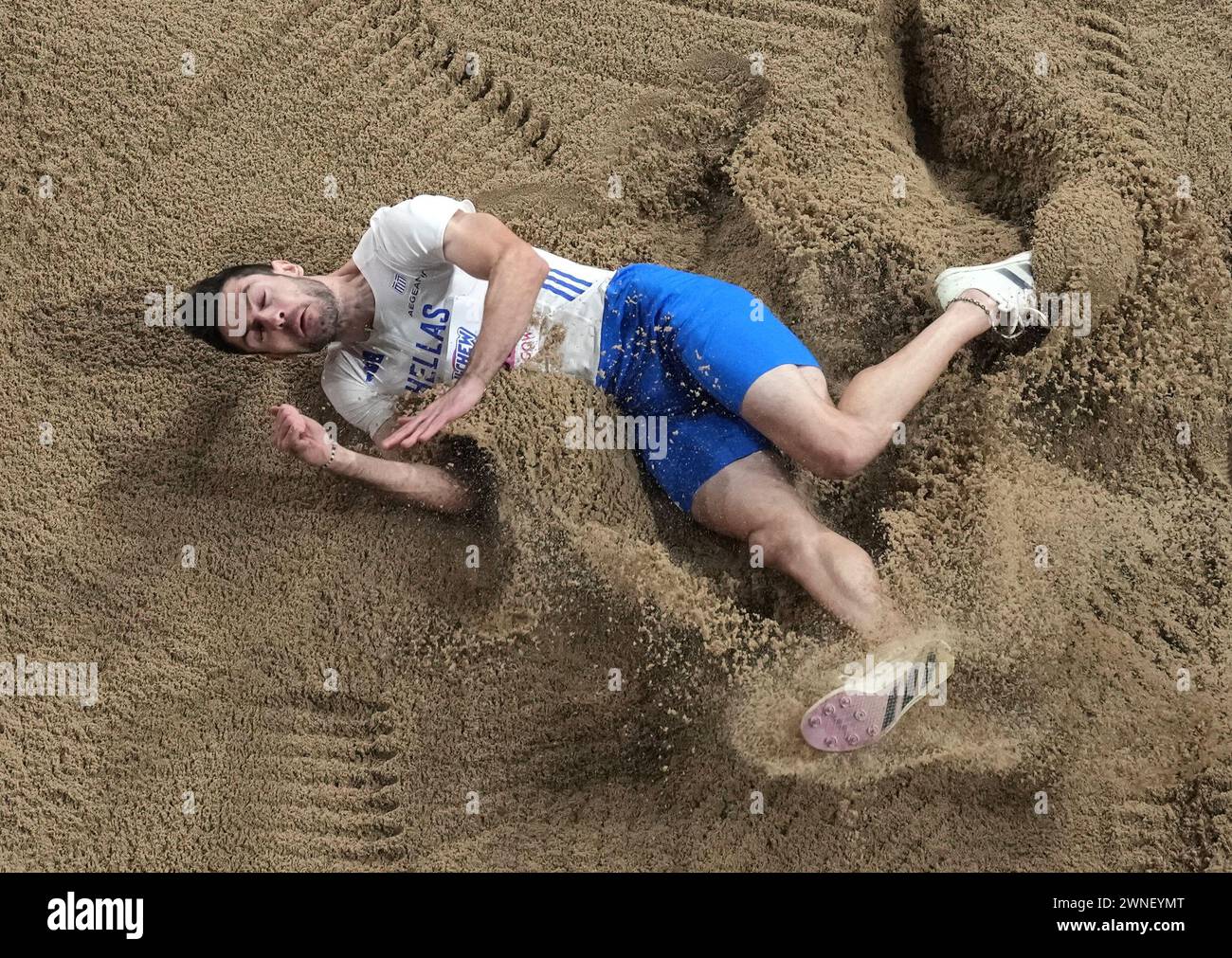 Greece's Miltiadis Tentoglou during the Men's Long Jump Final during ...