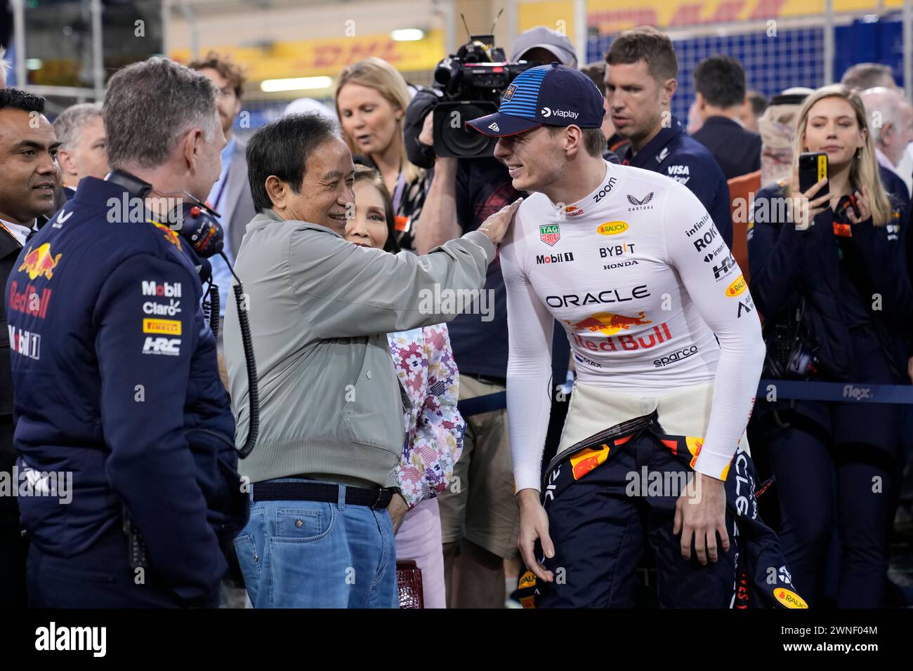 Red Bull team principal Christian Horner, left, Red Bull co-owner ...