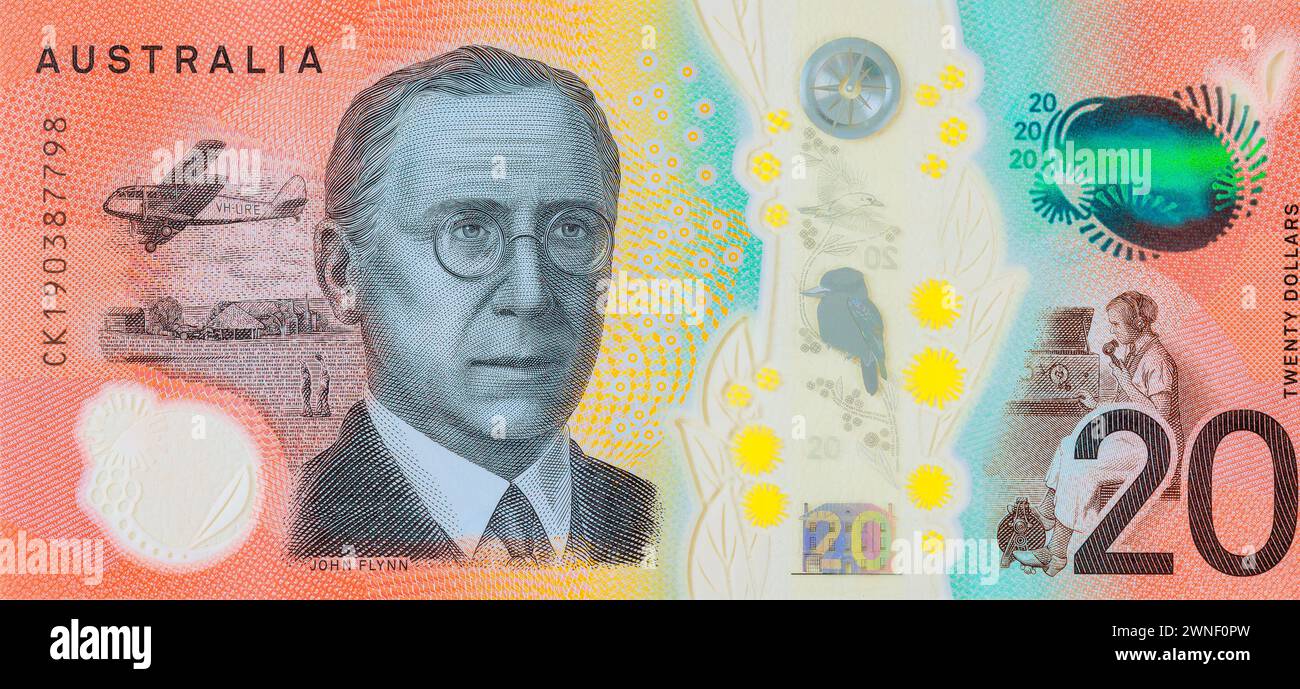 Australian currency twenty dollar banknote hi-res stock photography and ...
