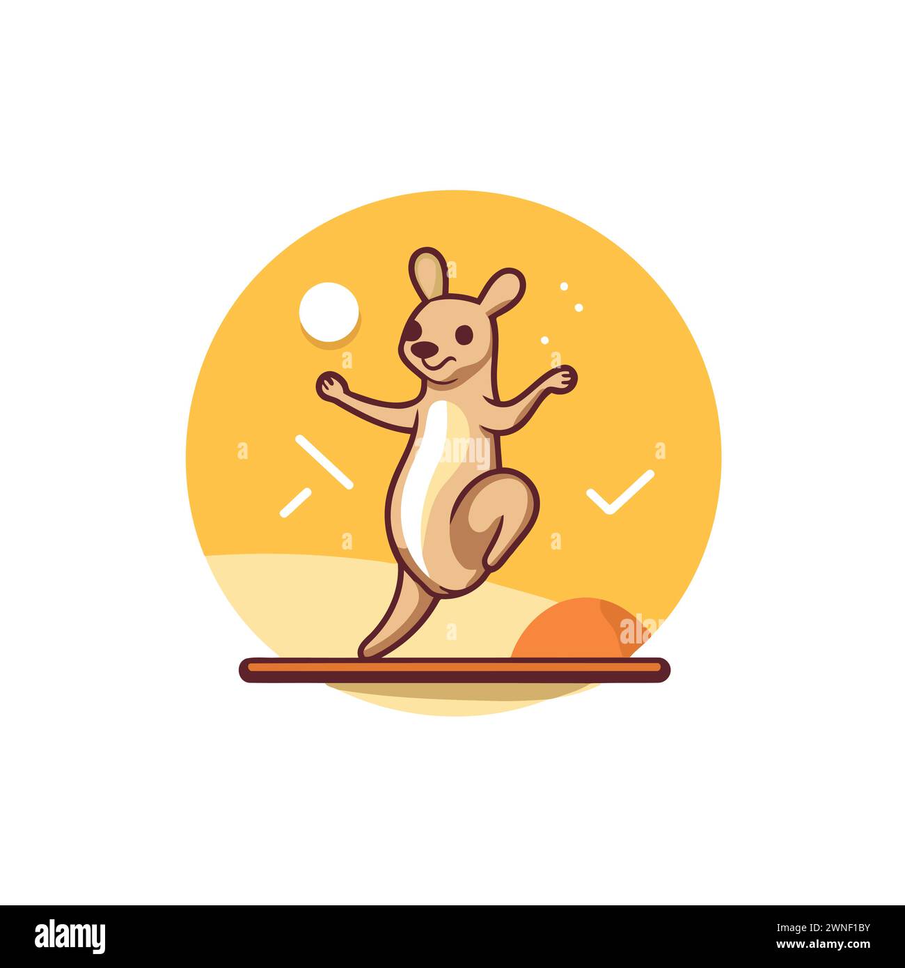 Cartoon kangaroo jumping Cut Out Stock Images & Pictures - Alamy
