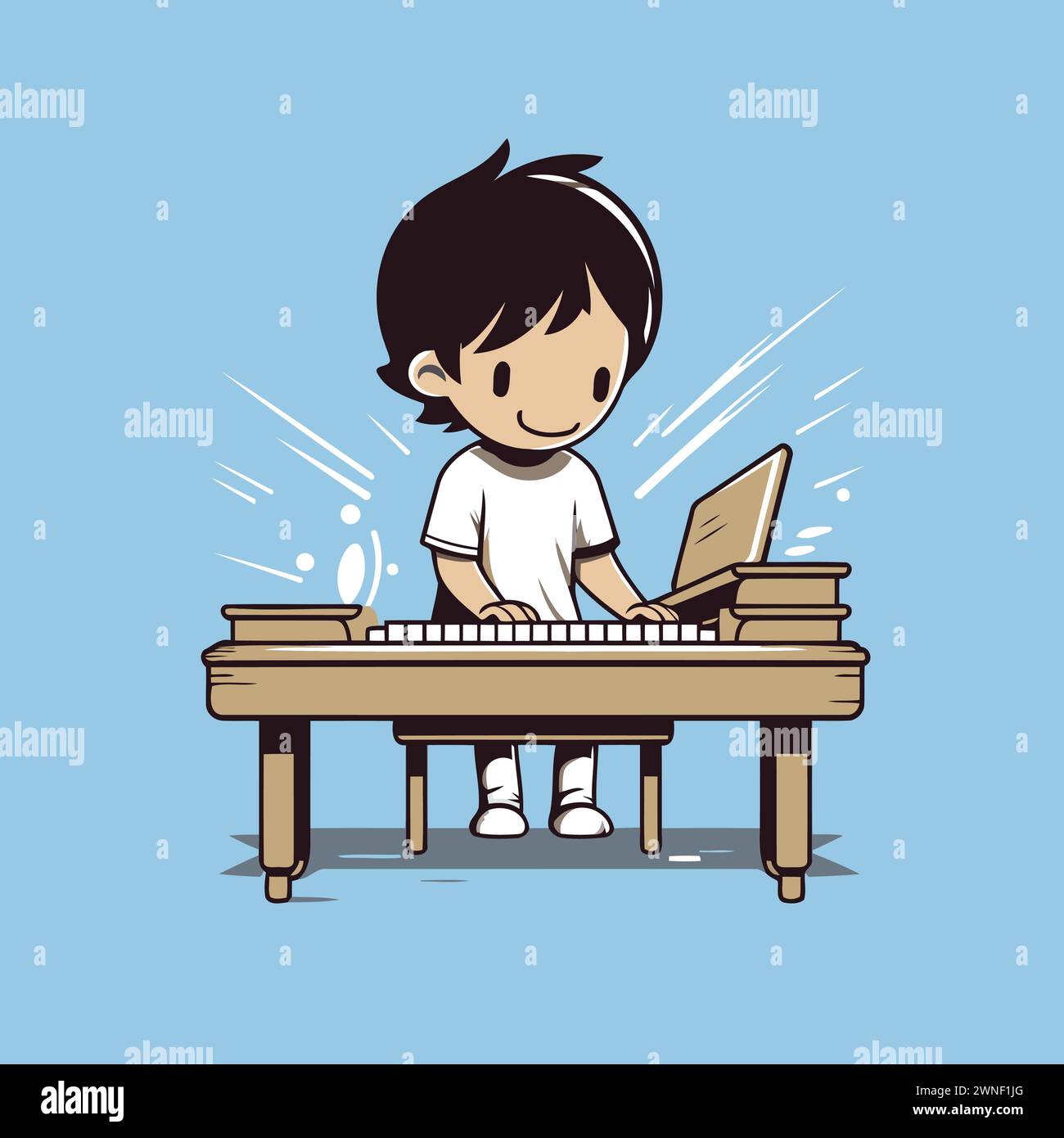 Keyboard young Stock Vector Images - Alamy
